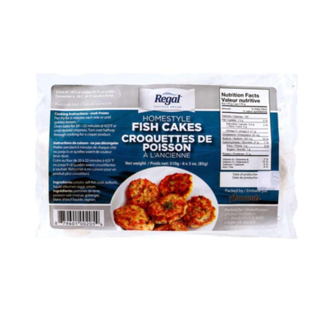 Homestyle Fish Cakes (5 pk) - True North Seafood
